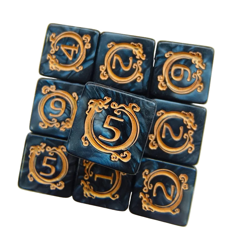 Dragon 10 Piece 6 Sided Dice Set | Tabletop Dice Game Set – The Nerd ...